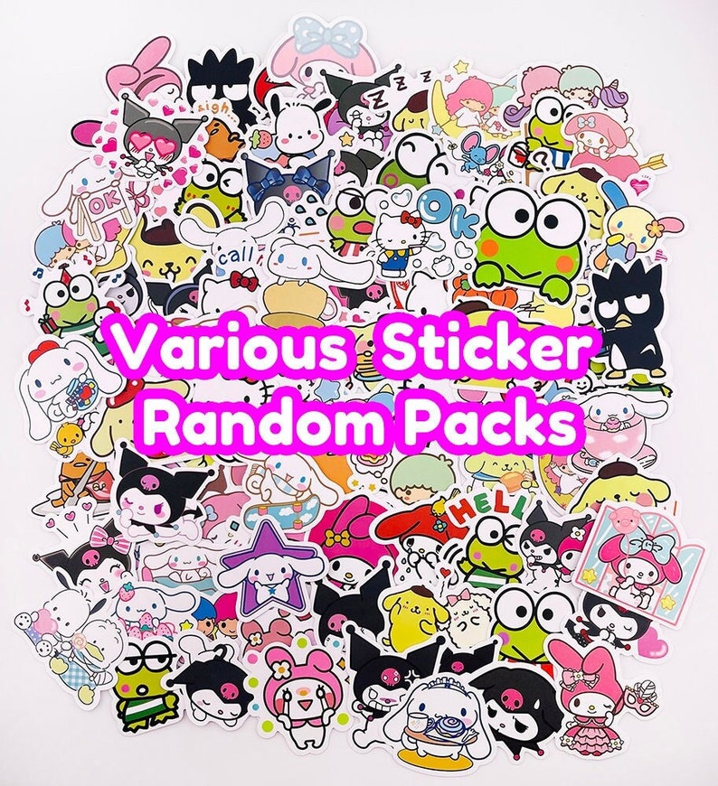 Sanrio Sticker and 10 or 20 Random Packs / Hello Kitty, My Melody ...
