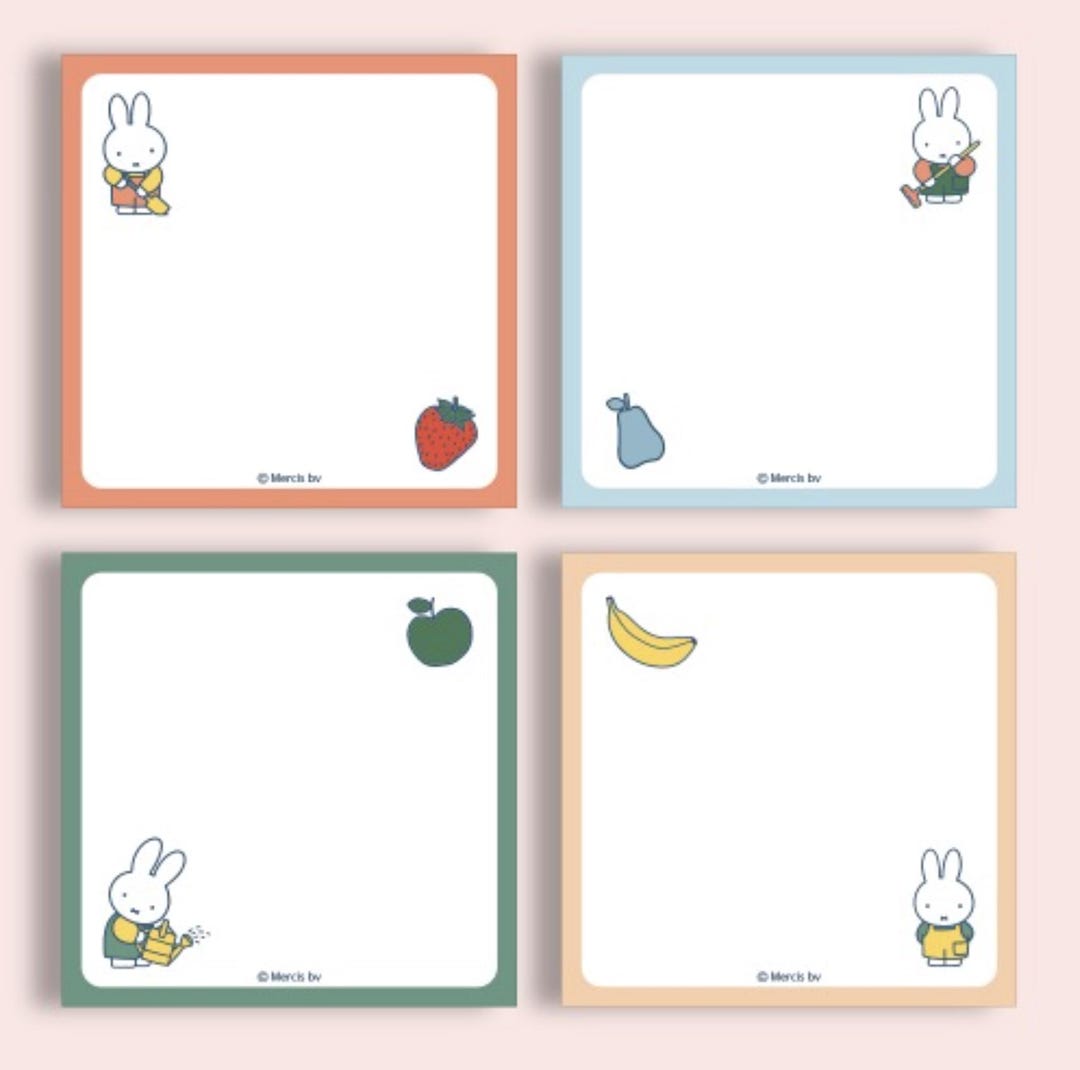 Miffy Memopad 4 Types Series | Notepad, Bullet Journal, Journaling ...
