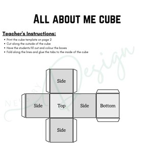 All About Me Cube Primary Resource Activity - Etsy UK