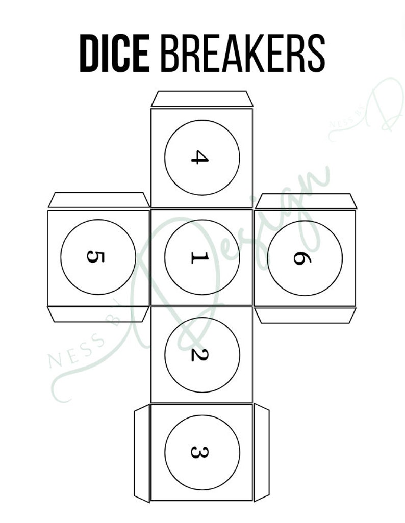 Fun Dice Icebreaker Activity - Customizable - Etsy