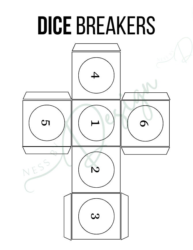 Fun Dice Icebreaker Activity - Customizable - Etsy