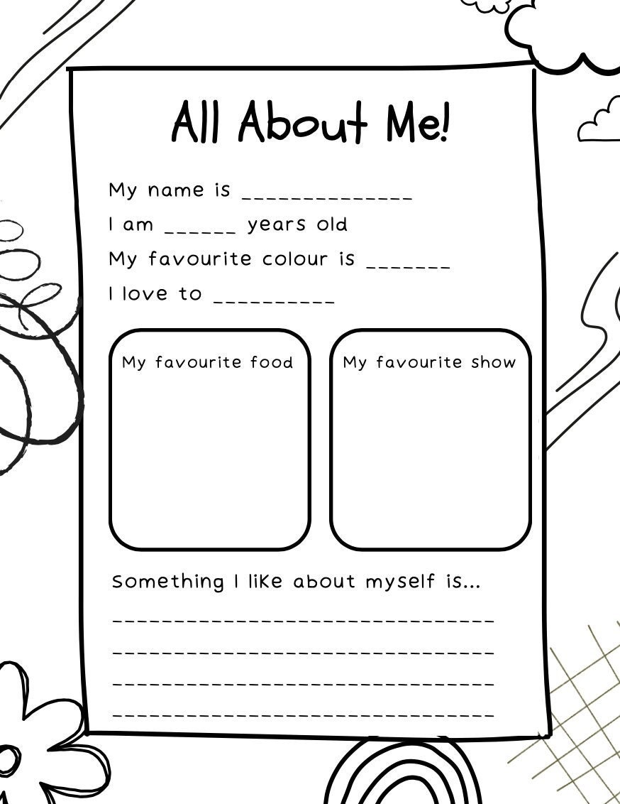 Tell Me About Yourself Worksheet