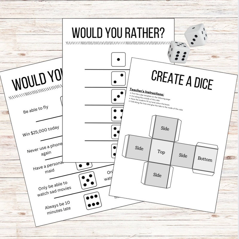 Dice Icebreaker - Etsy