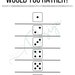 Would You Rather? Customizable Dice Icebreaker Game for School - Etsy ...