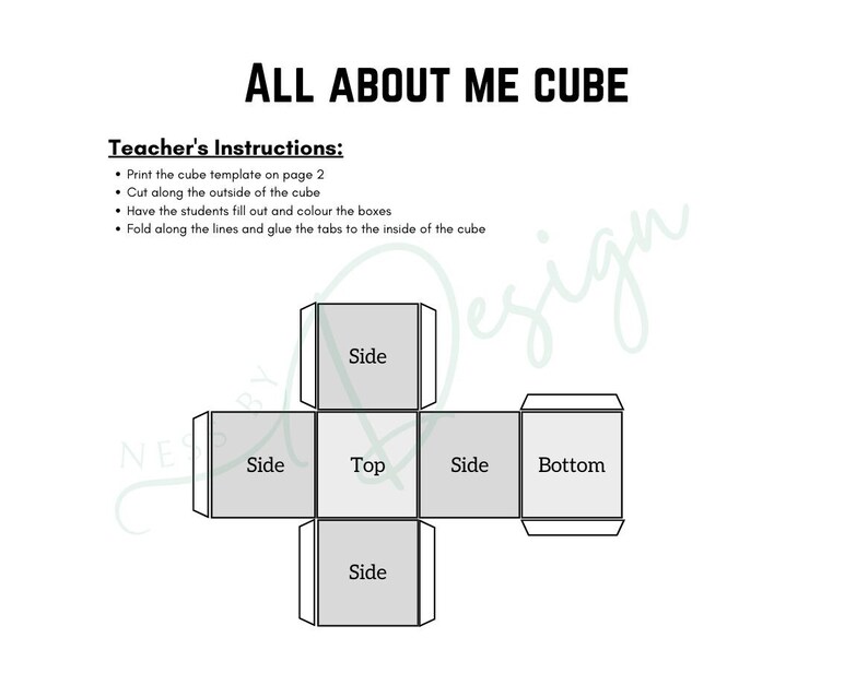 All About Me Cube Primary Resource Activity - Etsy UK