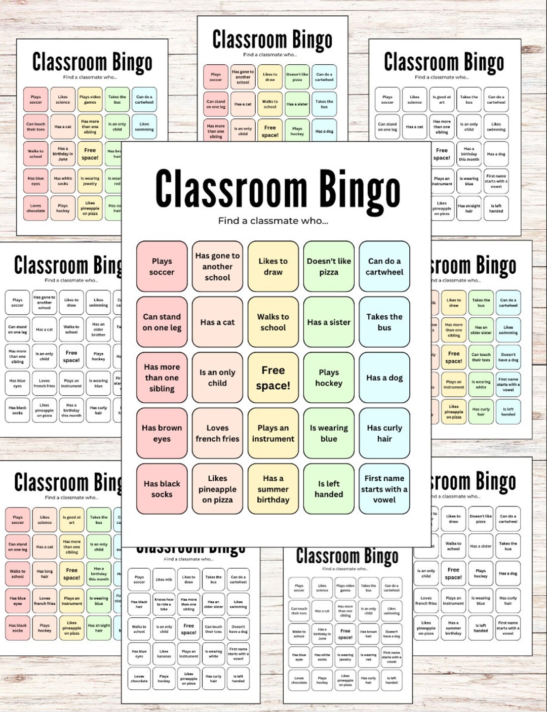 Back to School Classroom Bingo Value Pack Print Out - Etsy