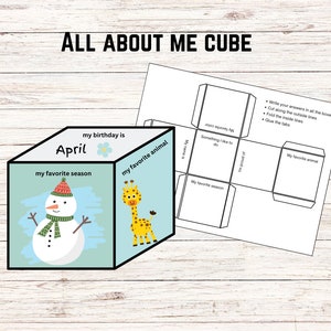 All About Me Cube Primary Resource Activity - Etsy UK