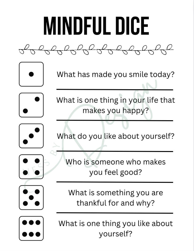 Mindfulness Game for Students Printable and Customizable - Etsy Canada