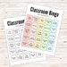 First Day of School Activity - Classroom Bingo Printout - Etsy
