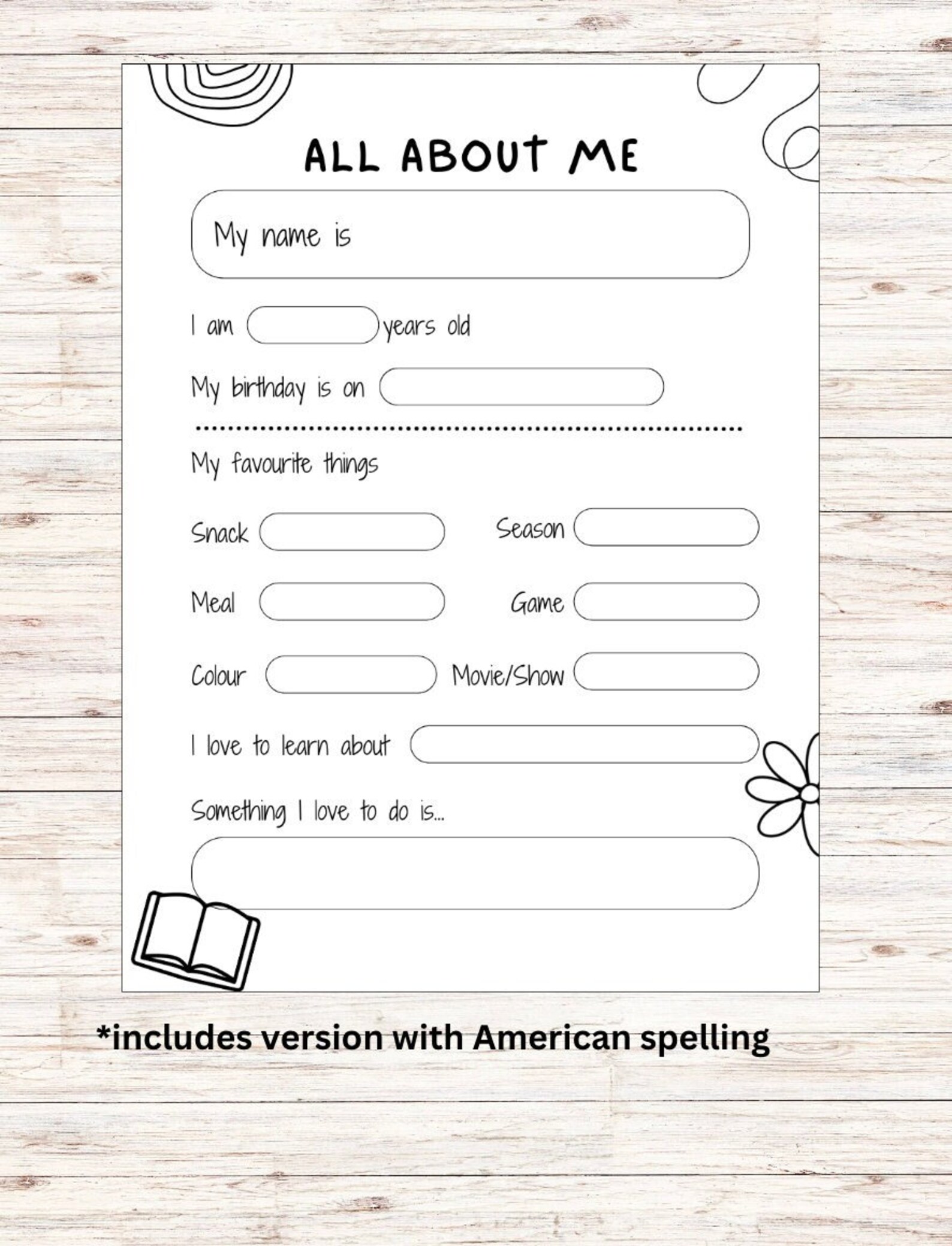 All About Me Project Sheet for Elementary Teachers - Etsy