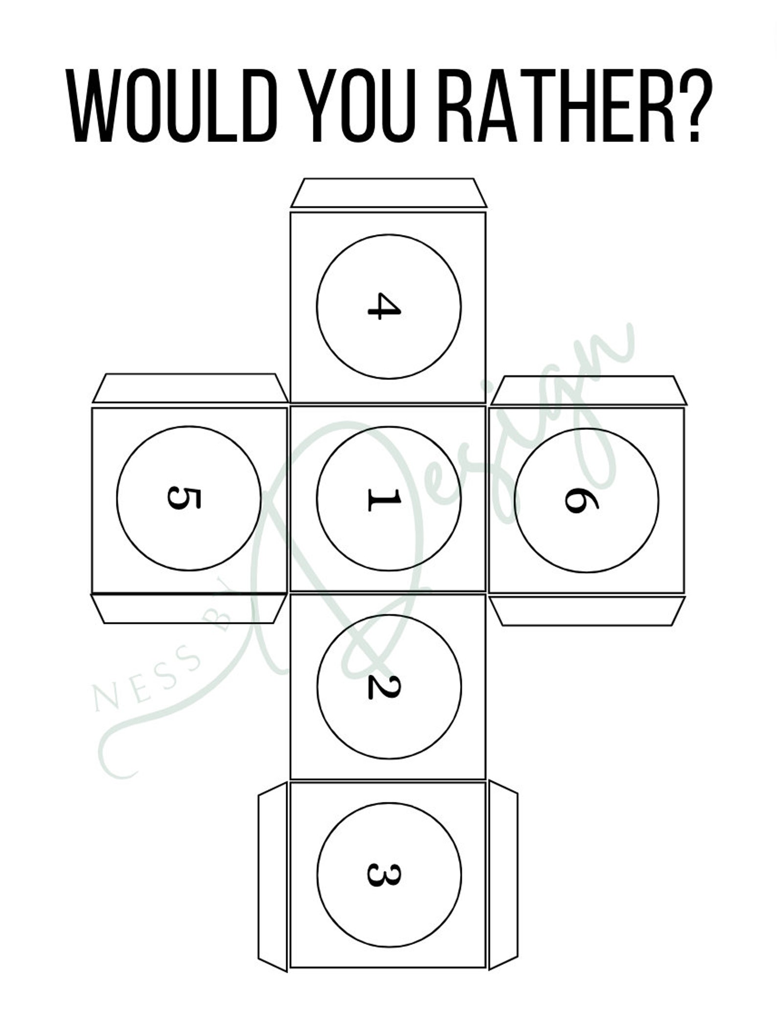 Would You Rather? Customizable Dice Icebreaker Game for School - Etsy ...