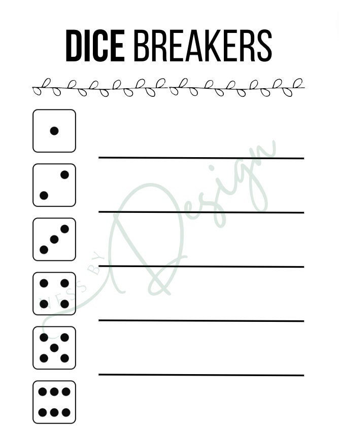 Fun Dice Icebreaker Activity - Customizable - Etsy Canada Fun Dice Icebreaker Activity - Customizable - Etsy Canada