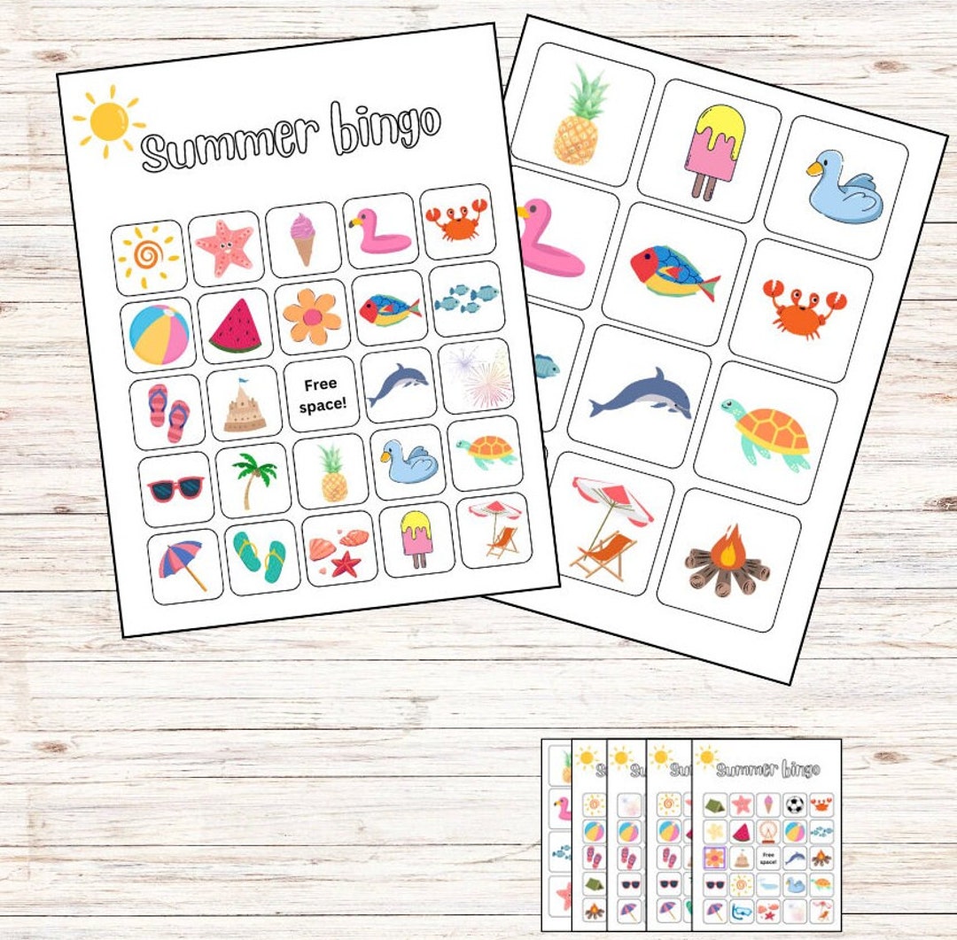 Summer Bingo Activity Printout for the End of the School Year - Etsy