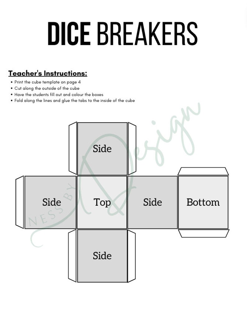 Fun Dice Icebreaker Activity - Customizable - Etsy
