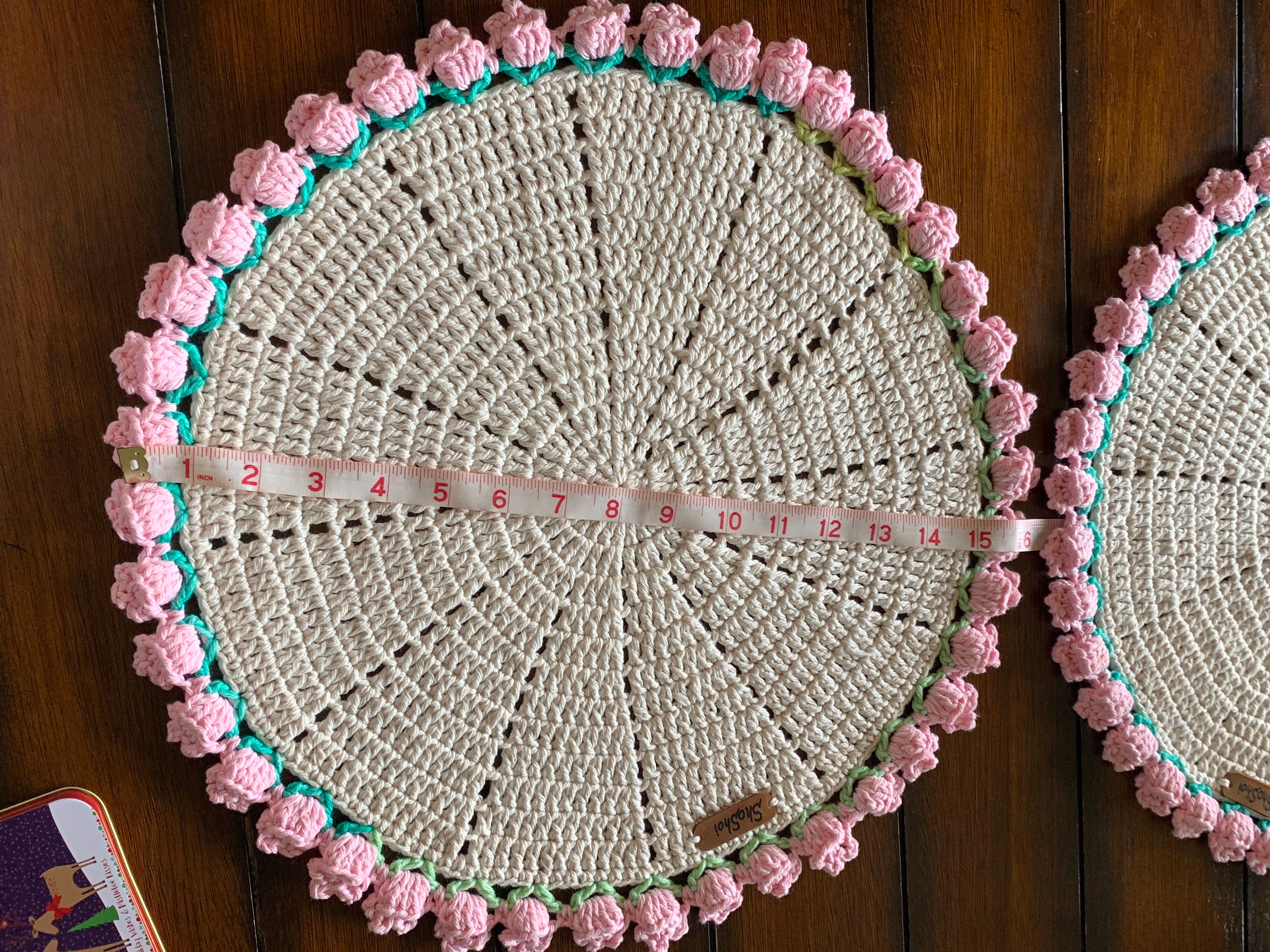 Ecru Crochet Placemat, Dinner Plate Mat Set, Kitchen Decoration ...