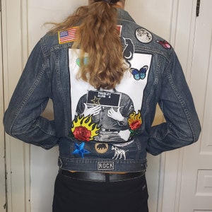 Two Heart Elvis Denim Jacket - Etsy