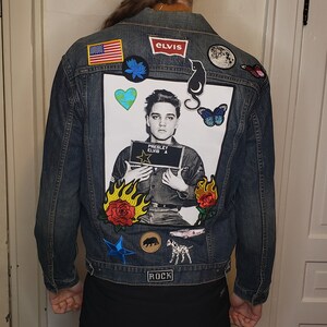 Two Heart Elvis Denim Jacket - Etsy