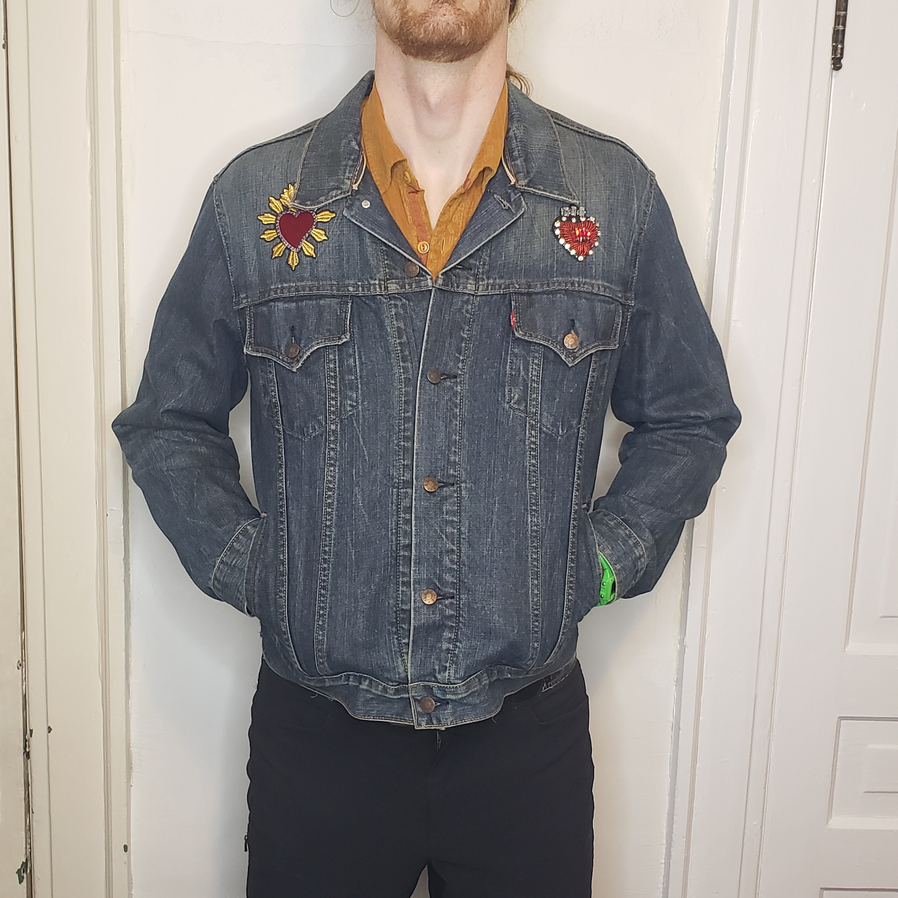 Two Heart Elvis Denim Jacket - Etsy