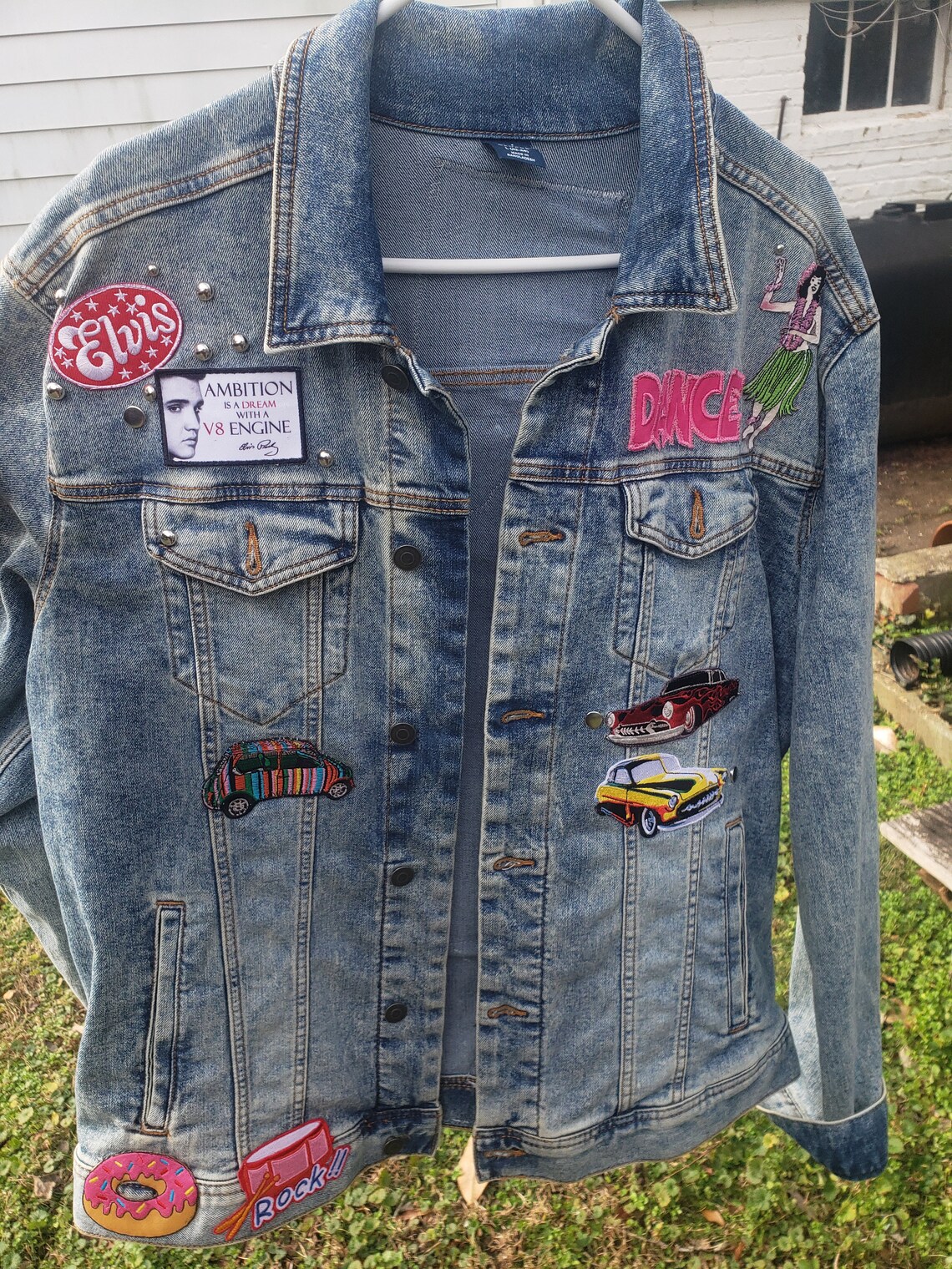 Taking Care of Business Elvis Denim Jacket - Etsy
