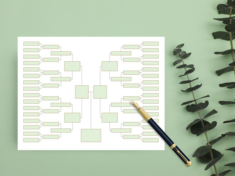 6 Generations Family Tree Templates. Family Tree Chart. Printable for ...
