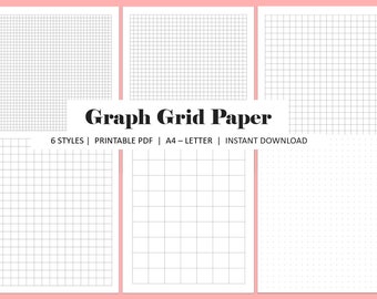 A4 US Letter Graph Paper PDF Printable 10mm 5mm 1.25mm - Etsy