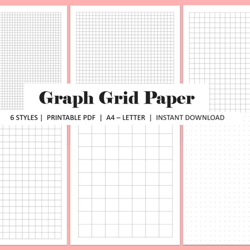 Printable Dot Grid Graph Paper A4 A5 Half-letter and - Etsy