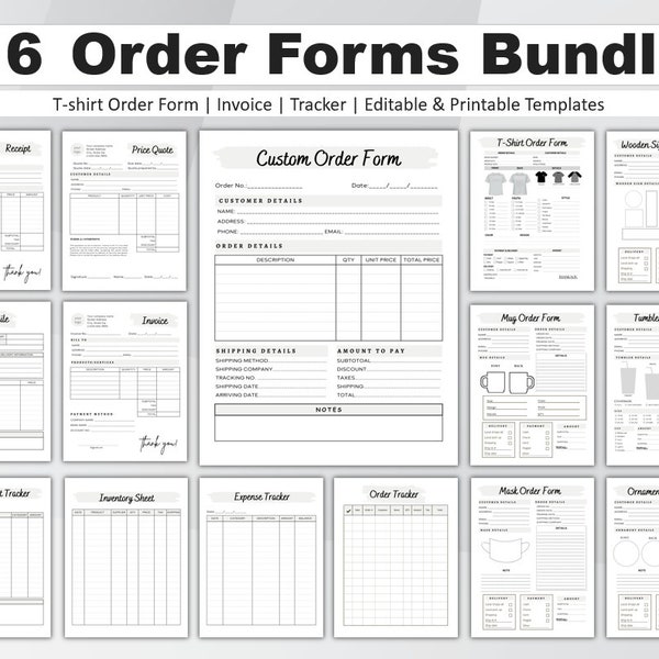 Editable Receipt Tracker Template - Etsy