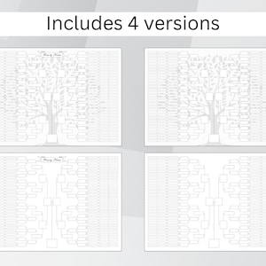 8 Generation Family Tree. Family Tree Chart. Printable Family Tree ...