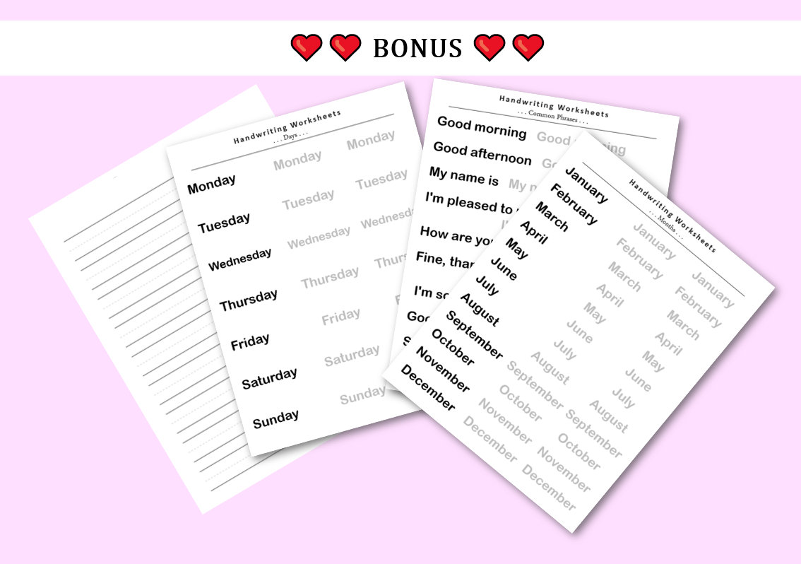 Hand Lettering Practice Sheets. Handwriting Sheets. Printable - Etsy