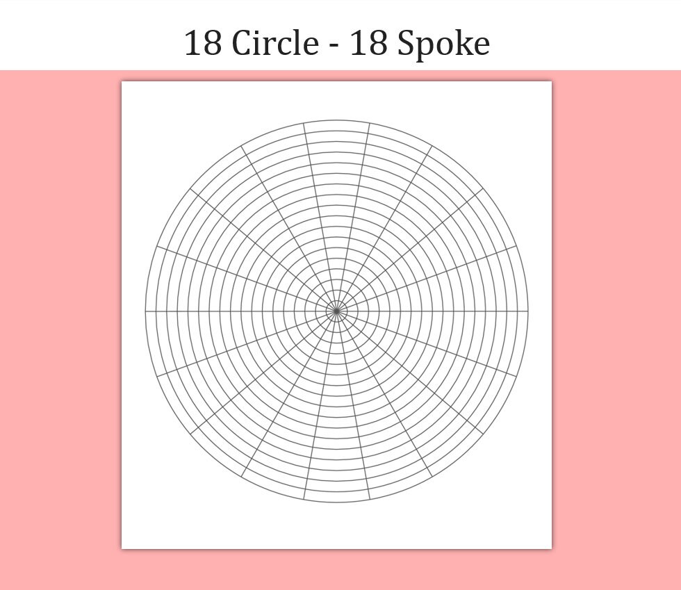 Polar Graph Paper Printable. Circular Graph Paper Notebook. Polar Graph ...