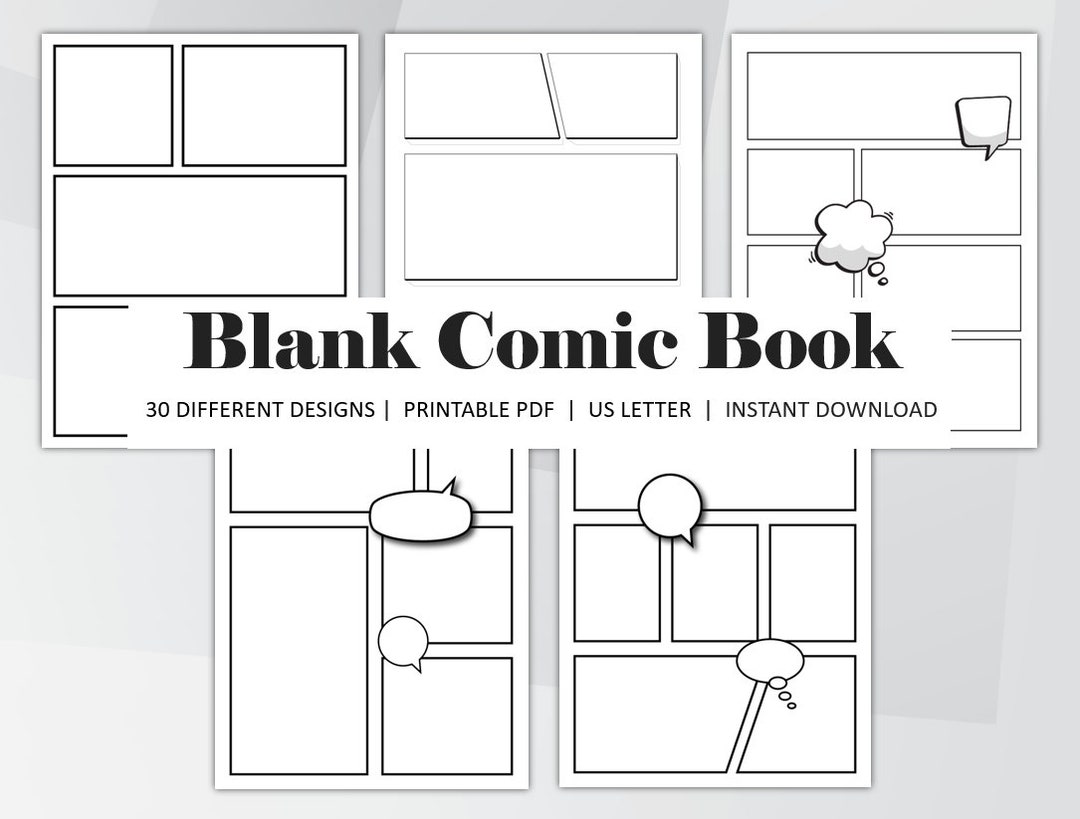 Blank Comic Book Template 30 Different Designs Comic Drawing Book