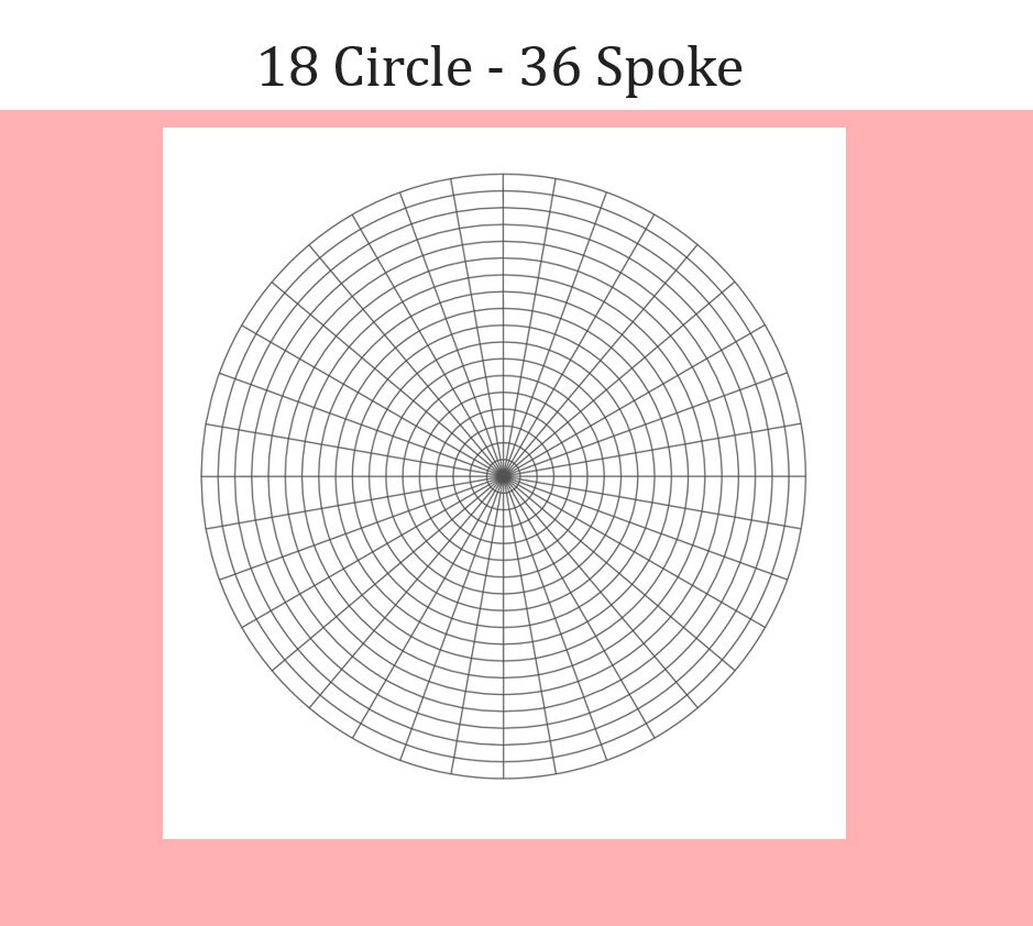 Polar Graph Paper Printable. Circular Graph Paper Notebook. Polar Graph ...