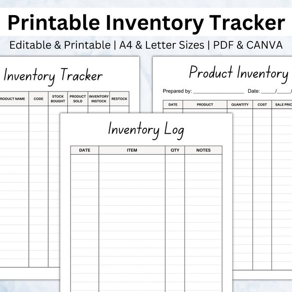 Inventory Template - Etsy