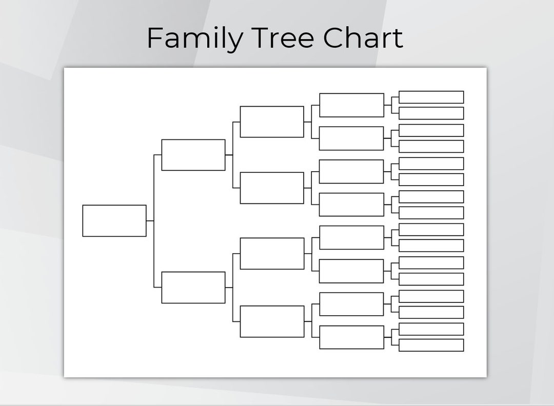 5 Generations Family Tree Chart. Printable Family Tree Templates ...