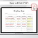 Reading Log Planner Reading Tracker Printable Reading - Etsy