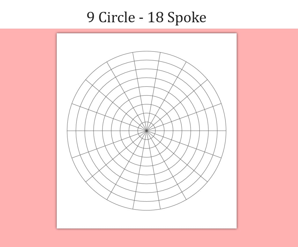 Polar Graph Paper Printable. Circular Graph Paper Notebook. Polar Graph ...