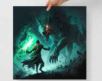 Undead Wolf Poster - Etsy