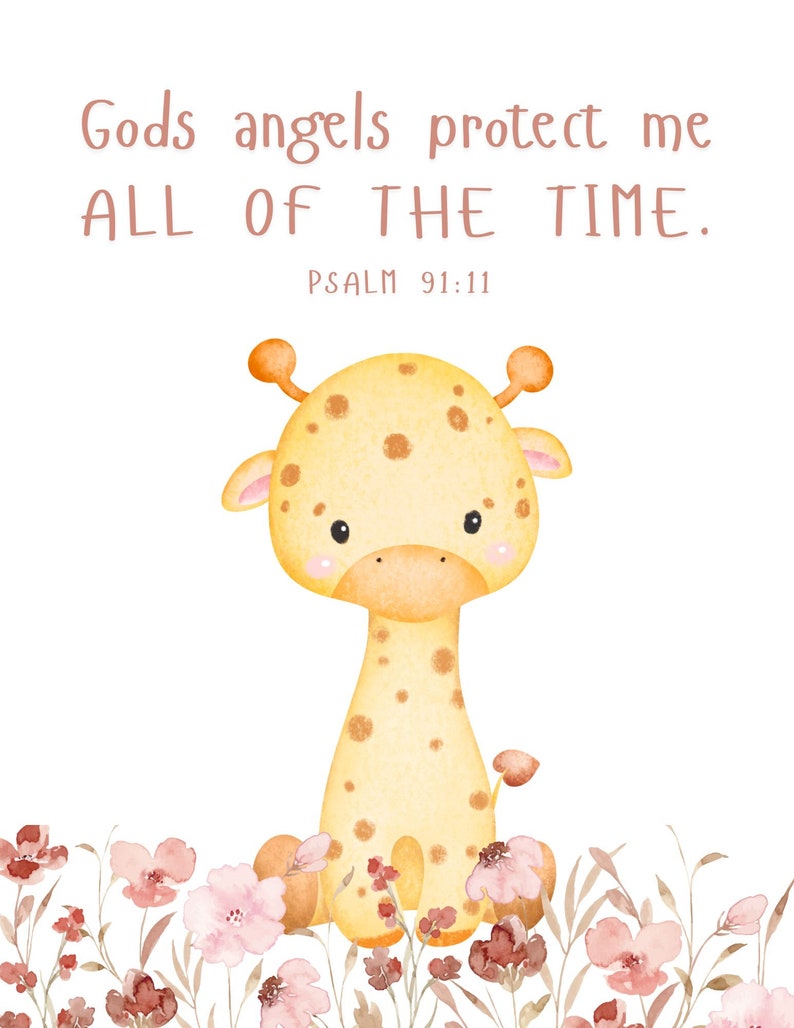 Watercolor Elephant Print, Christian Baby Nursery Decor, Bible Verse ...