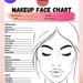 CANVA Editable Makeup Face Chart Template - Etsy