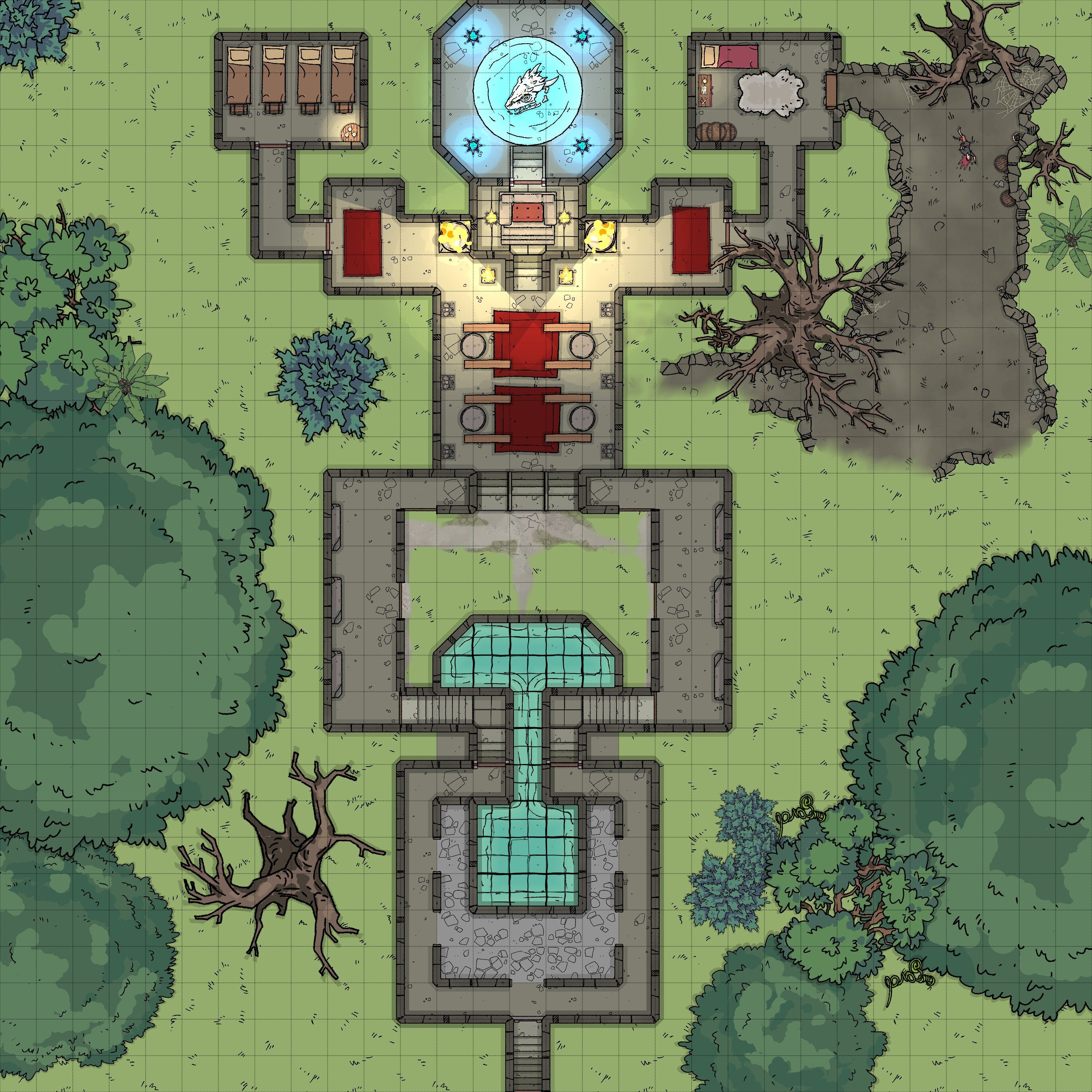 Scarlet Monestary Cathedral Inspired DND Battlemap - Etsy