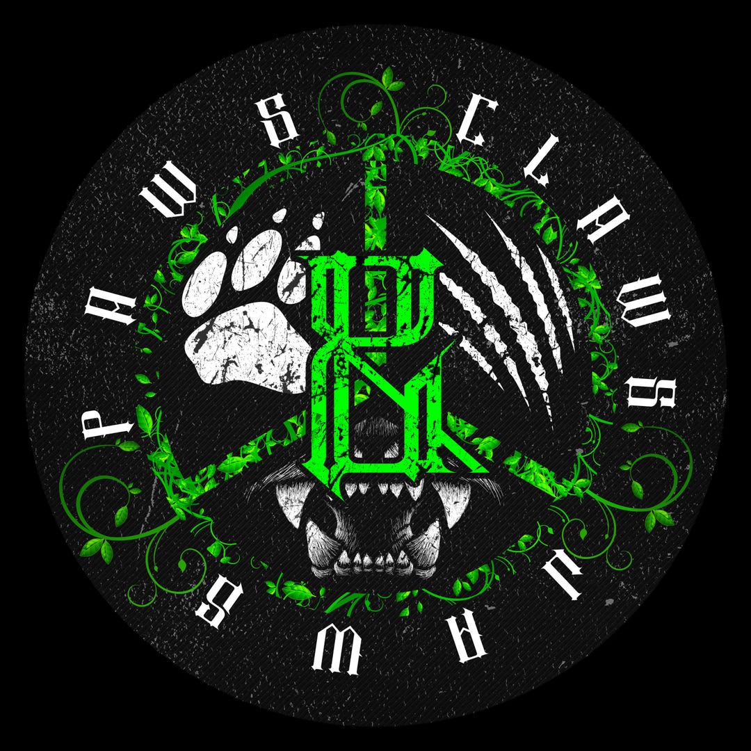 Paws Jaws & Claws Logo Sticker (black) - Etsy