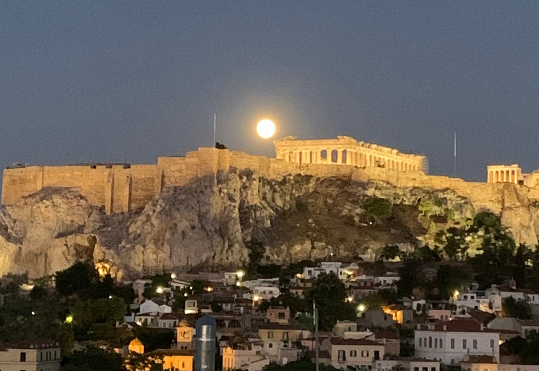 The Acropolis Full Moon - Etsy