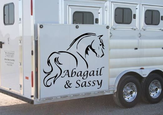 Horse Trailer Decal / Horse Trailer With Name / Personalized Trailer - Etsy