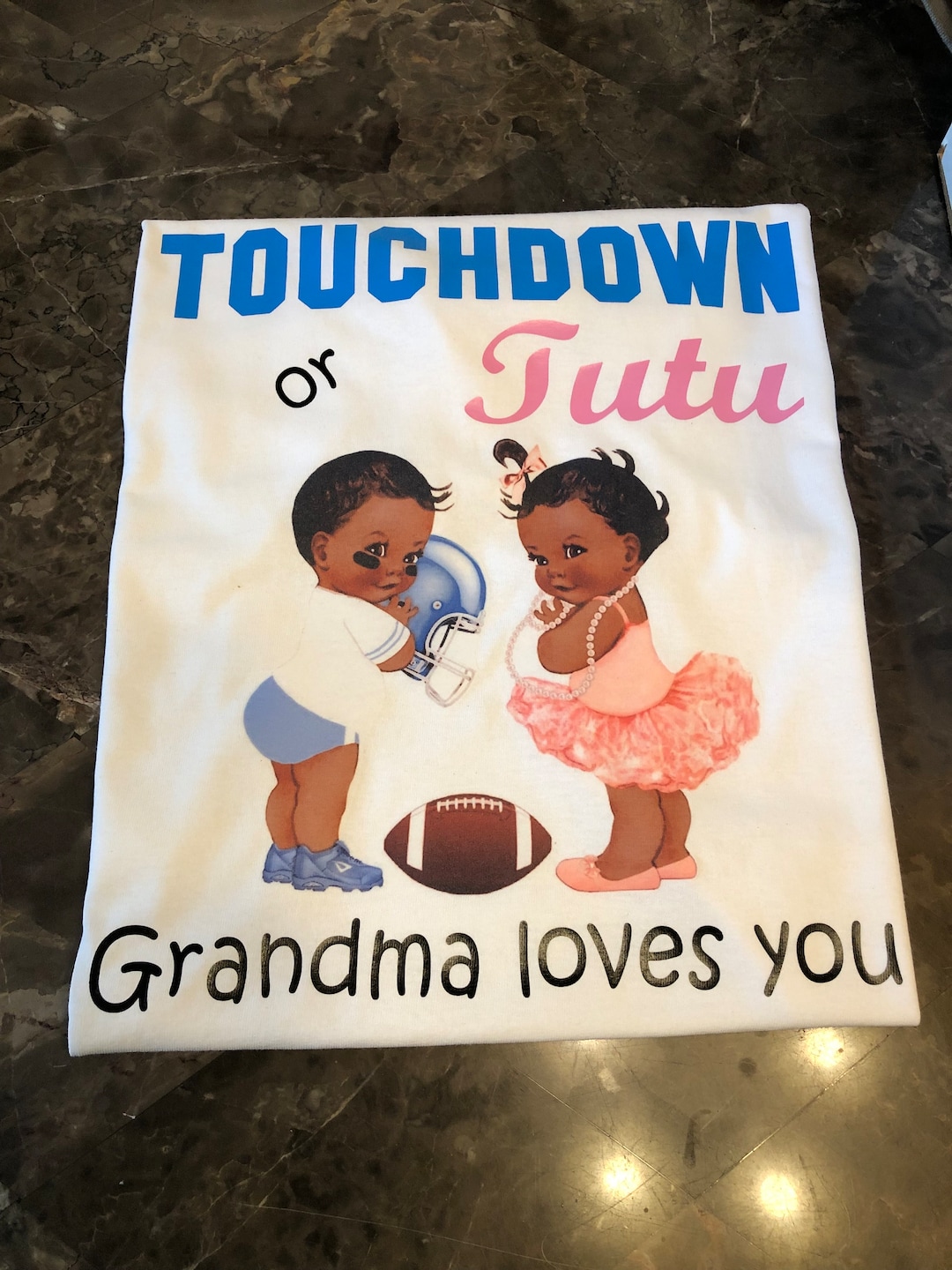 Touchdown or Tutus Gender Reveal Tshirt / Mommy / Daddy / - Etsy