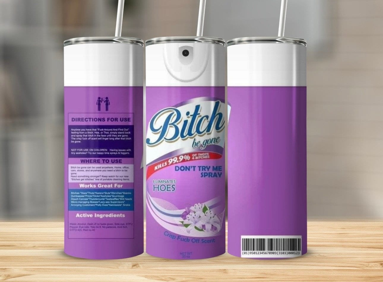 B**CH Be Gone Spray 20 Oz Tumbler / Hoe Be Gone Spray Tumbler / Pink ...
