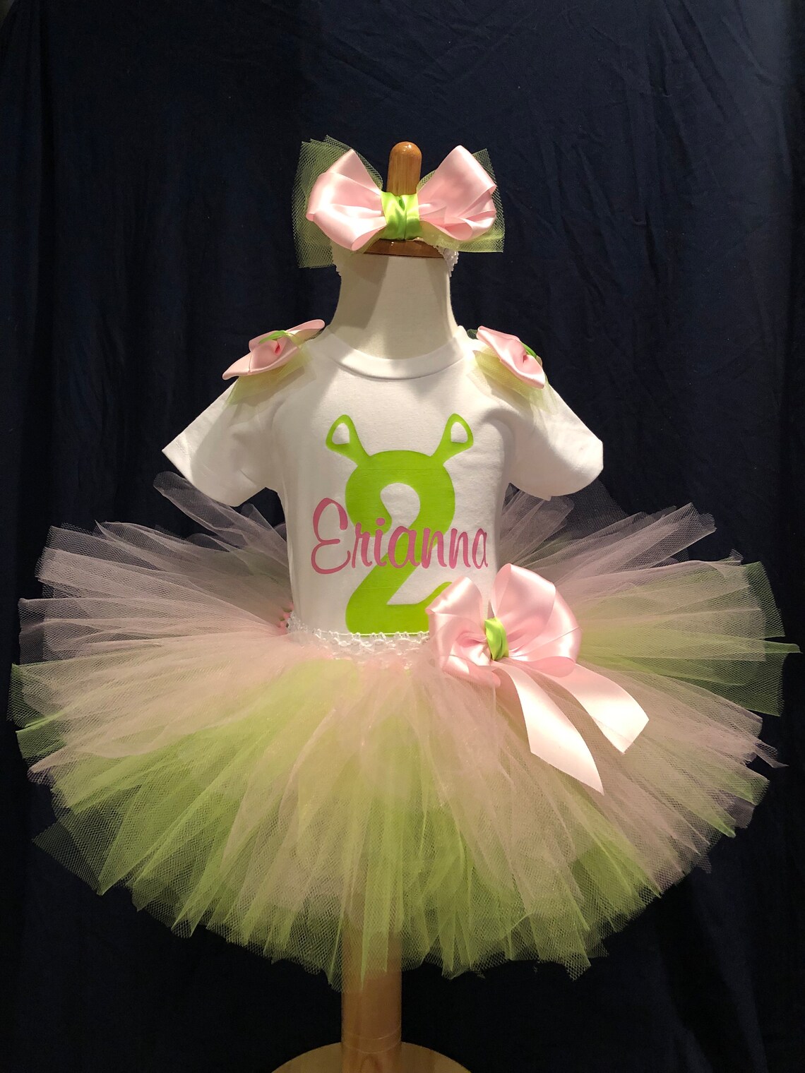 Shrek Inspired Girl Tutu Set / Birthday Outfit / One / Two / Green and ...