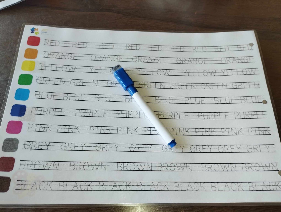 Learn English, Laminated Worksheet With Velcro Elements, Fun and ...