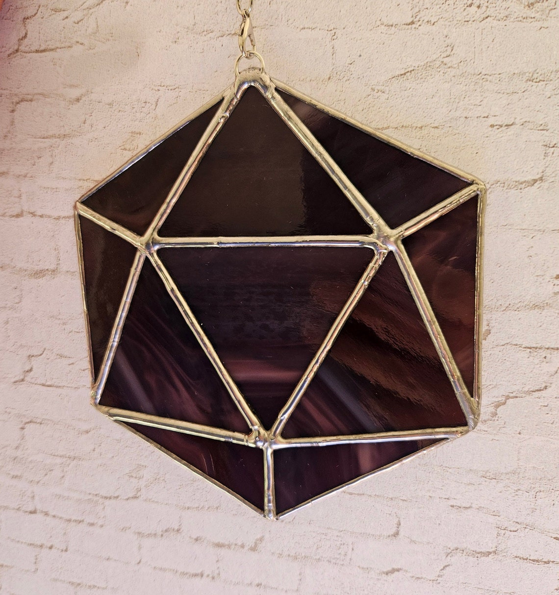 D20 Stained Glass Icosahedron Platonic Solid - Etsy