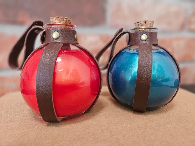 Enchanting Magic Potion Bottles Set With Swirling Effects - Health and ...