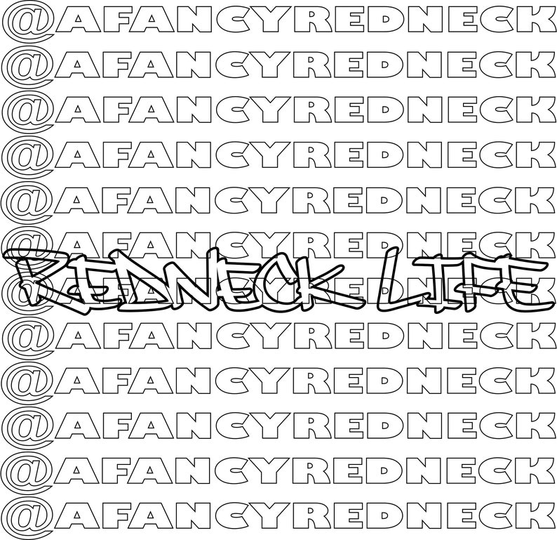 Redneck Life Outline Svg Png Jpg Dxf Digital Cut Files for - Etsy